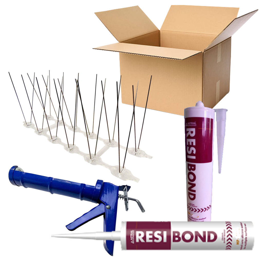 Stainless Steel Bird Spikes with Installation Kit